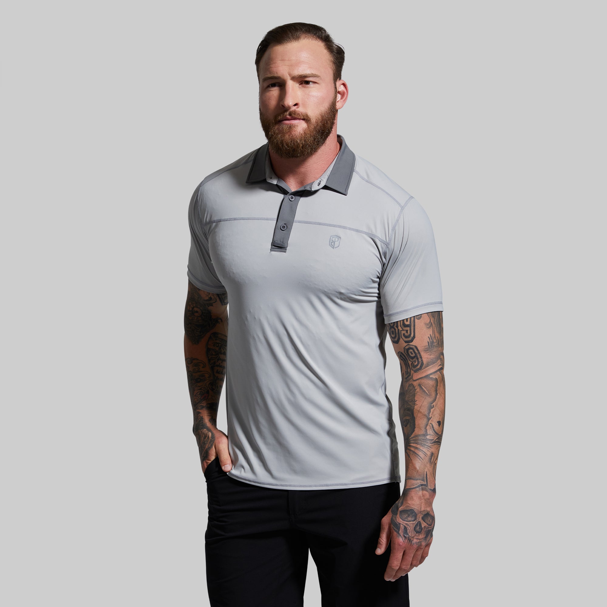 Men's Tek Polo (Paloma Grey) – Born Primitive