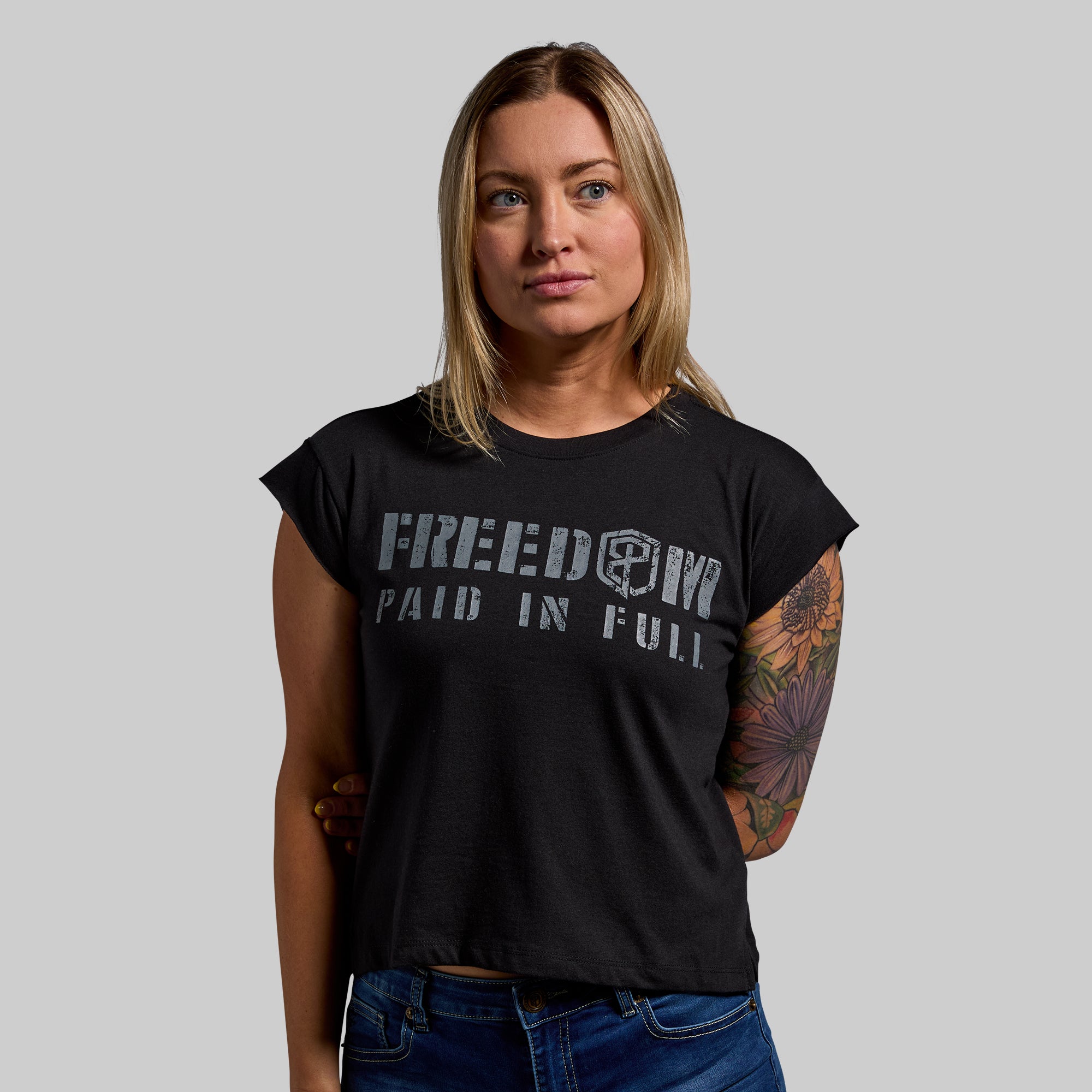 Freedom Paid In Full Muscle Tee (Black) – Born Primitive
