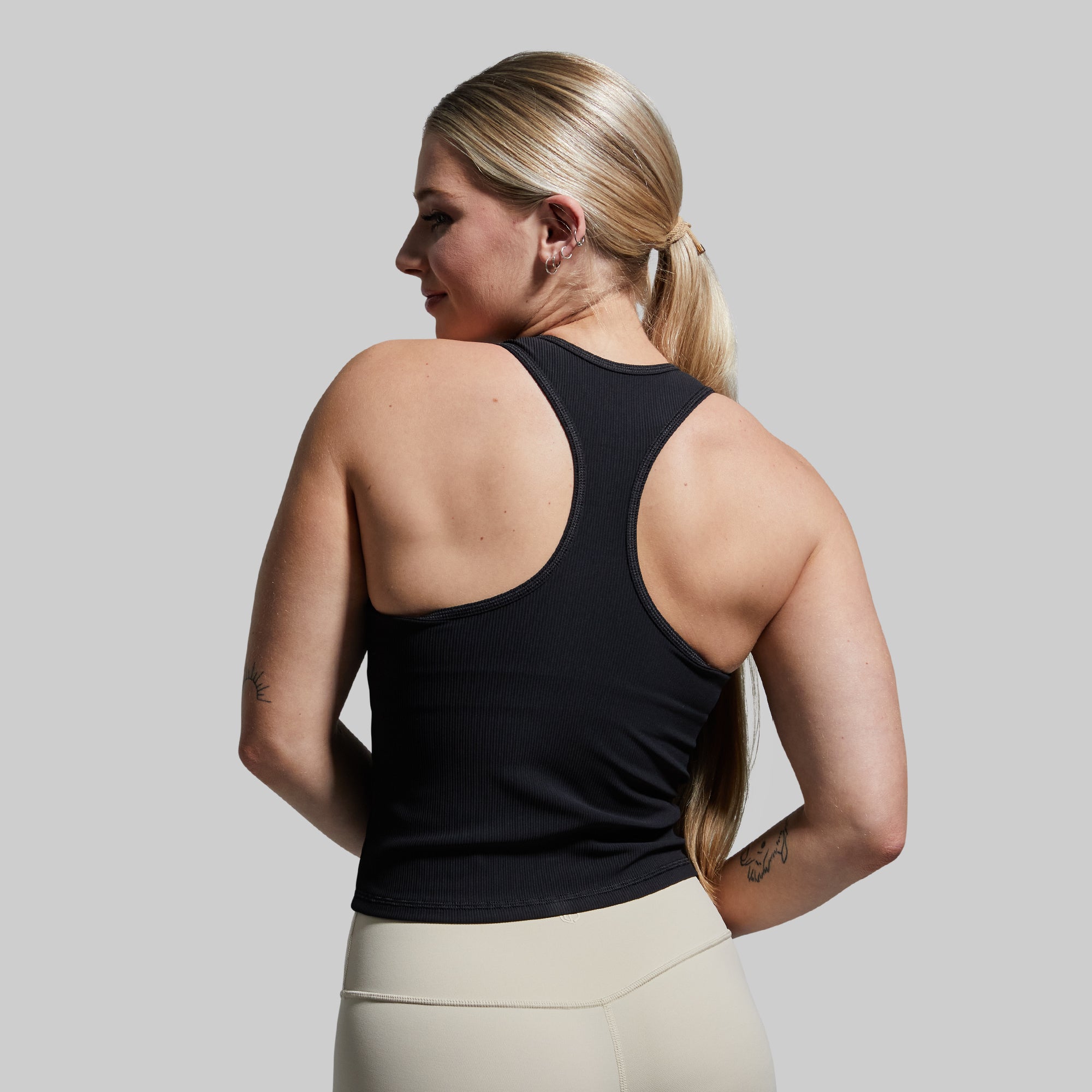 Perfect Ribbed Tank (Black) – Born Primitive