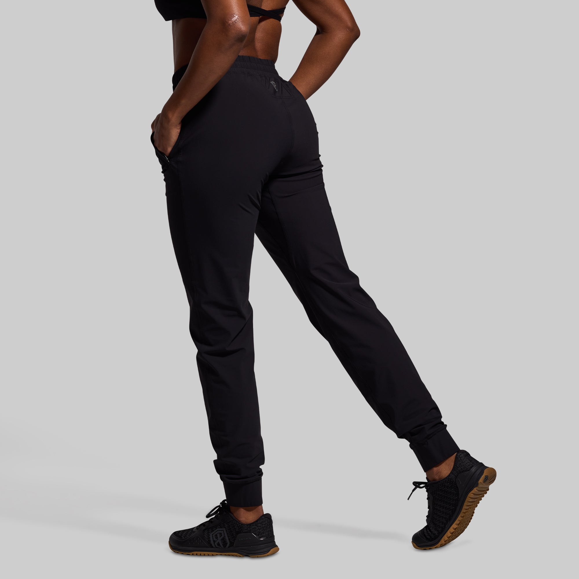 Women's Performance Joggers (Black) | Black Workout Joggers – Born ...