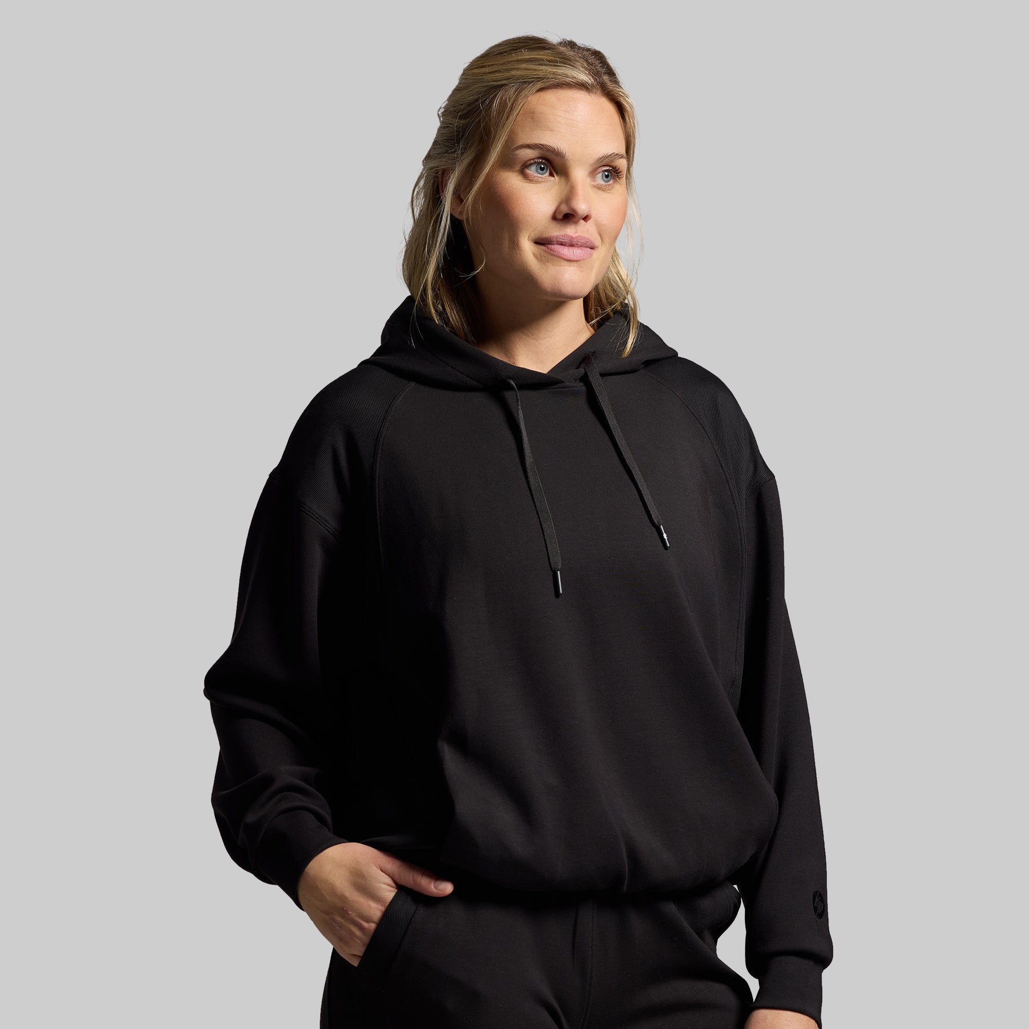 Lounge Lux Hoodie (Black) – Born Primitive