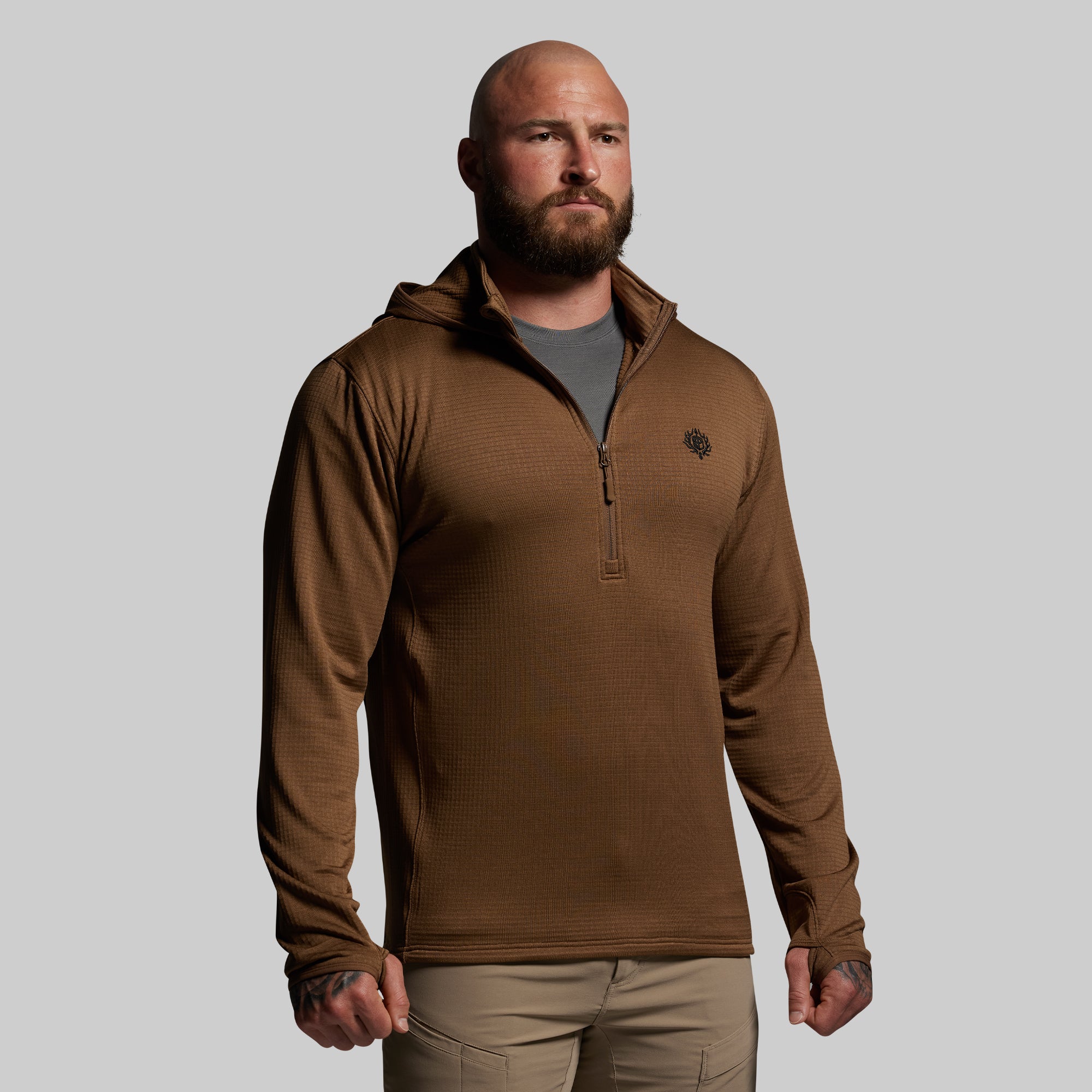 Quiver Half Zip Hoodie 2.0 (Coyote Brown) – Born Primitive