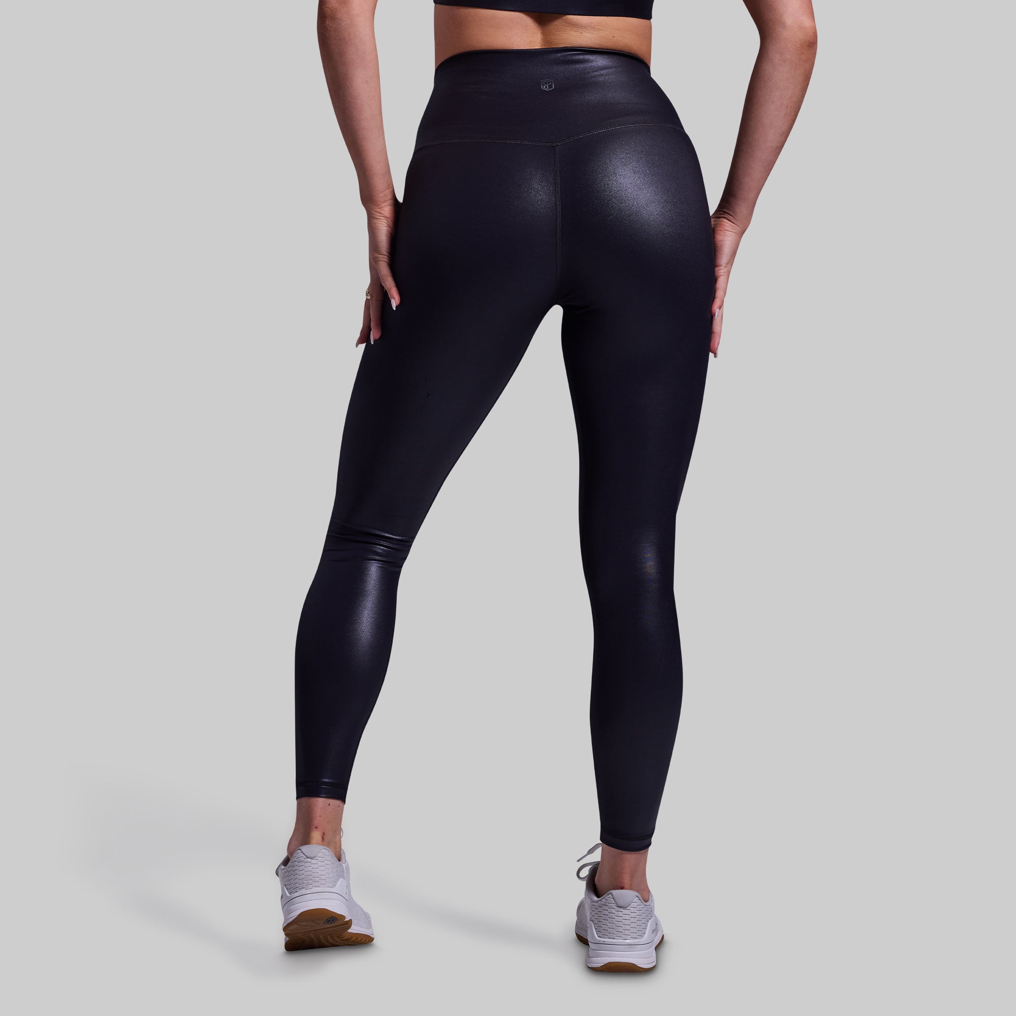 Black Melt Chrome Leggings | Moisture-Wicking Leggings – Born Primitive