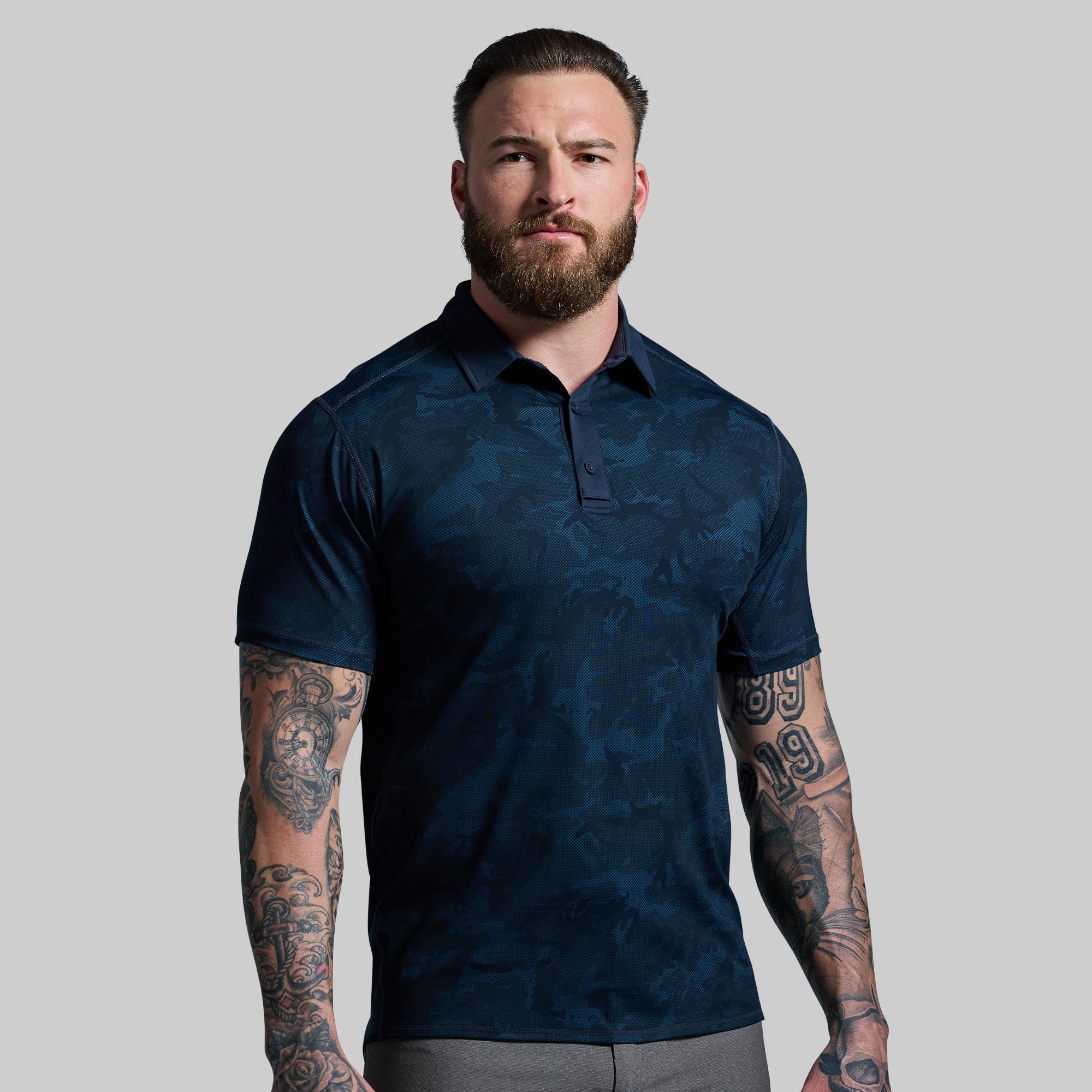 Men's Tek Polo (Police Blue Camo) – Born Primitive