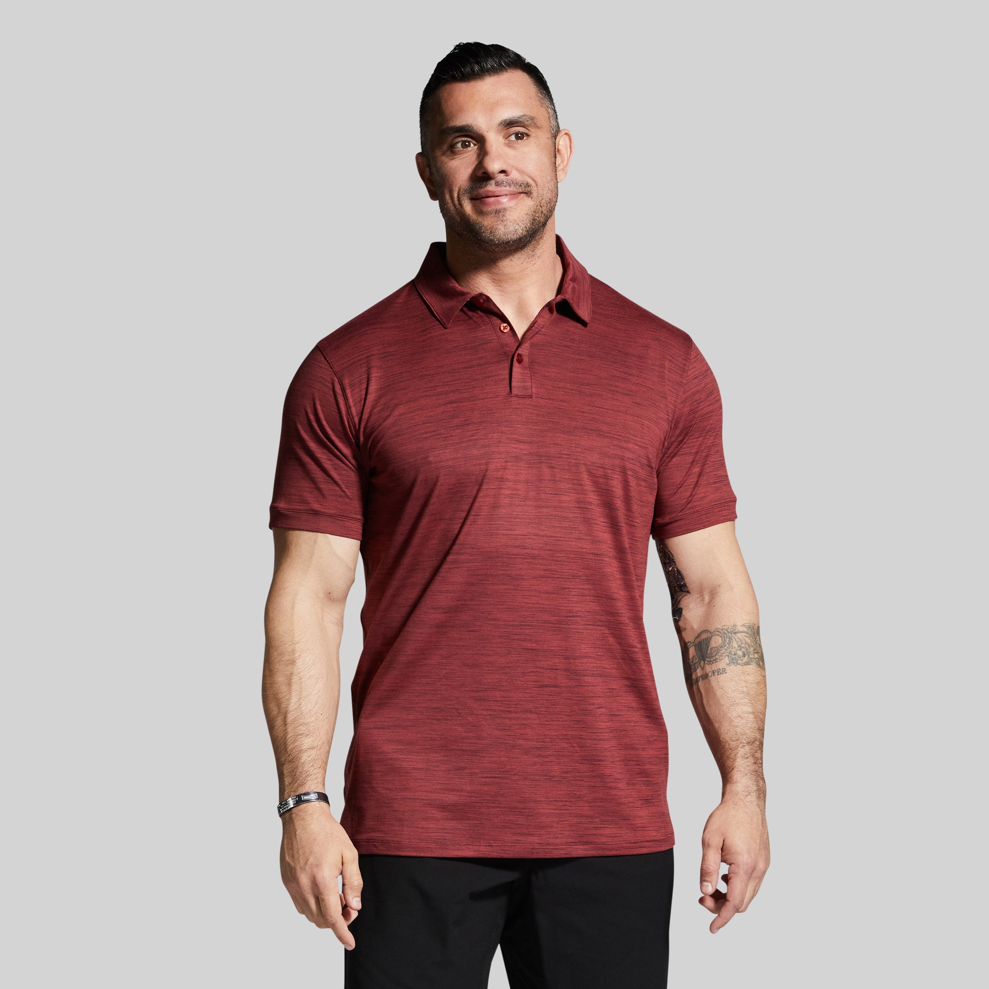Athleisure Polo (Maroon) – Born Primitive