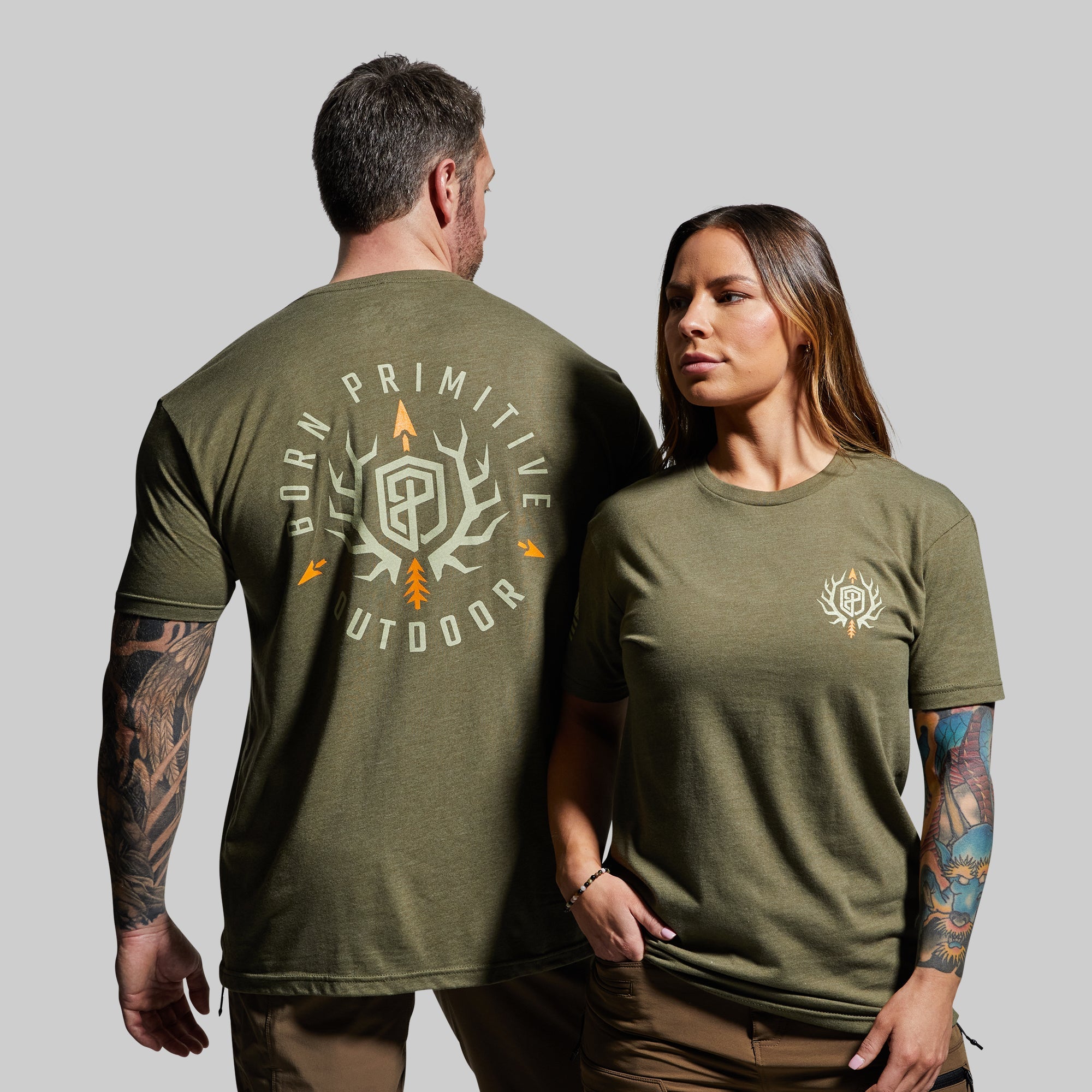 Outdoor Emblem Tee (Tactical Green) – Born Primitive